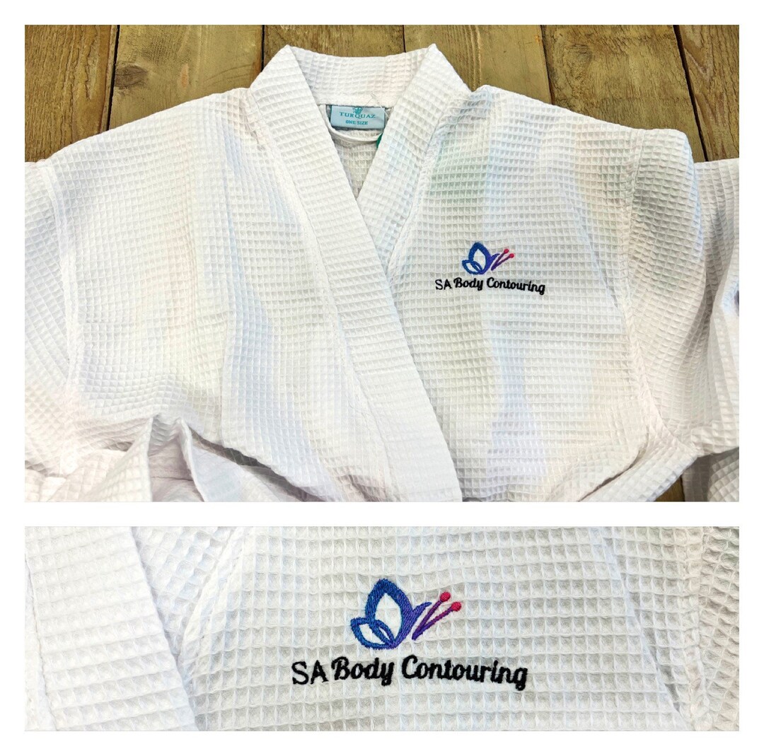 Personalized Spa Robes SHORT Waffle Weave Robes Bridal Party Robes Free ...