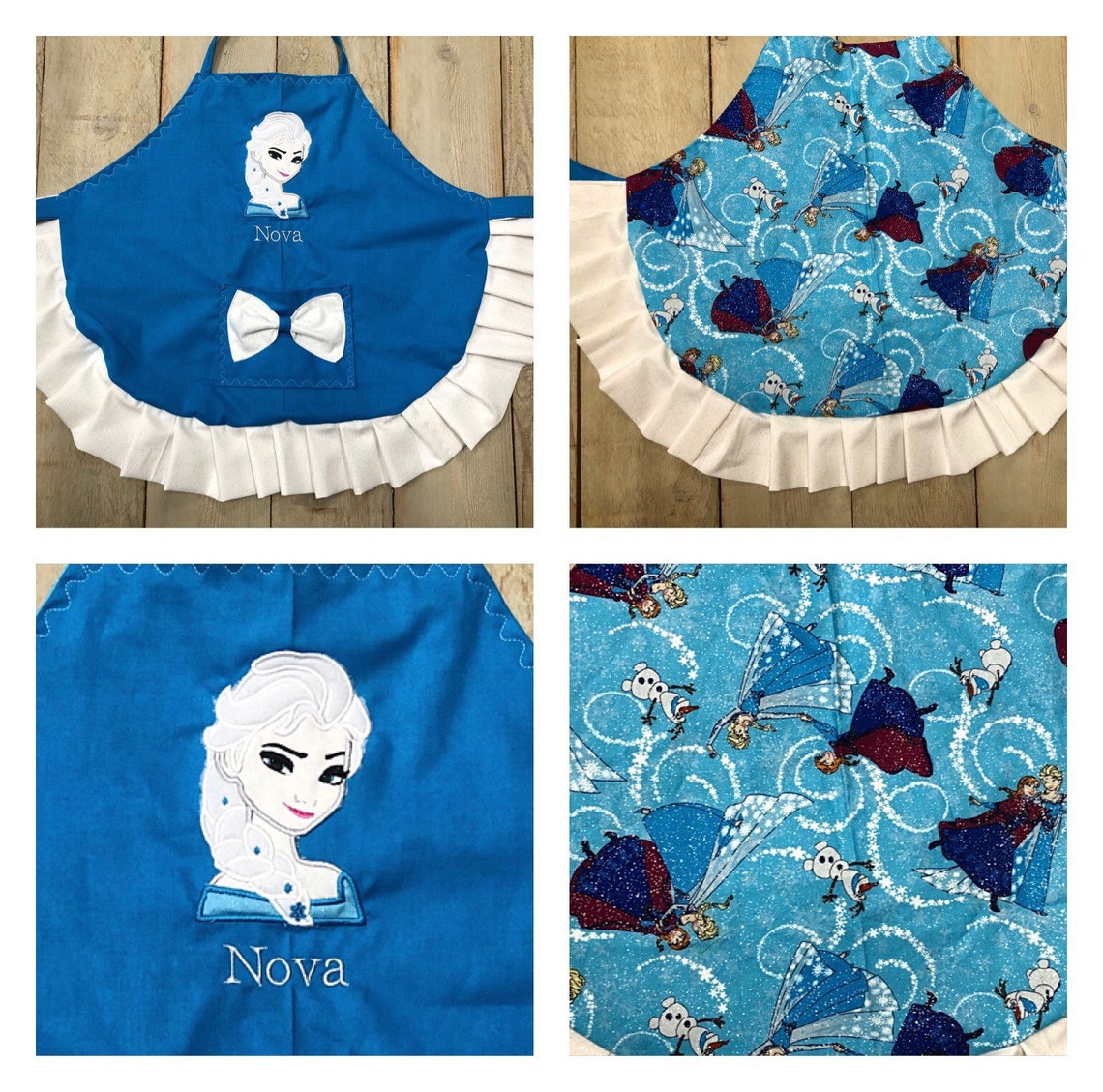 Frozen Elsa Apron Child Apron Personalized Apron gloved oven | Etsy