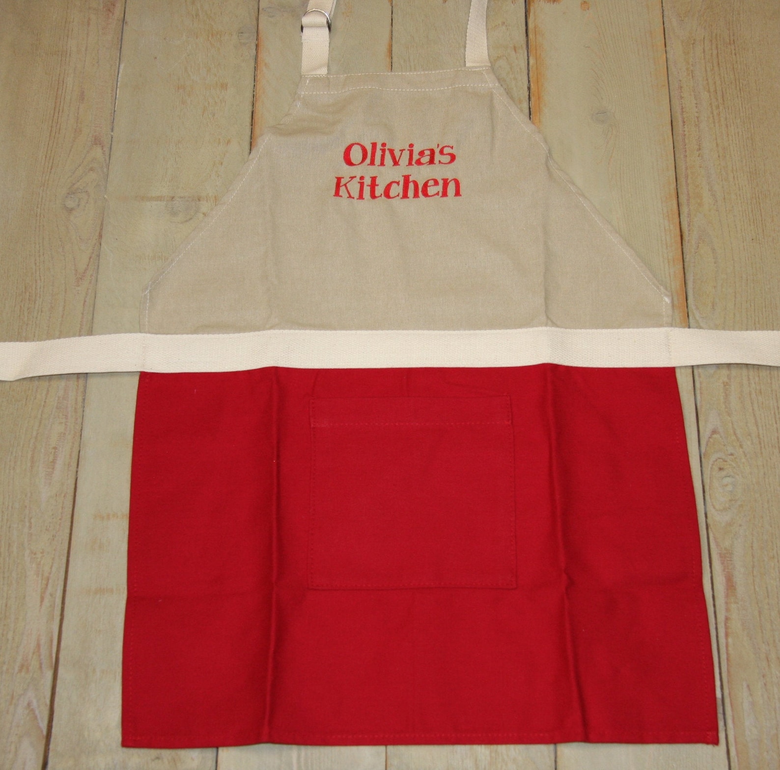 Custom Embroidered Monogram Aprons for Adults and Kids Mommy | Etsy