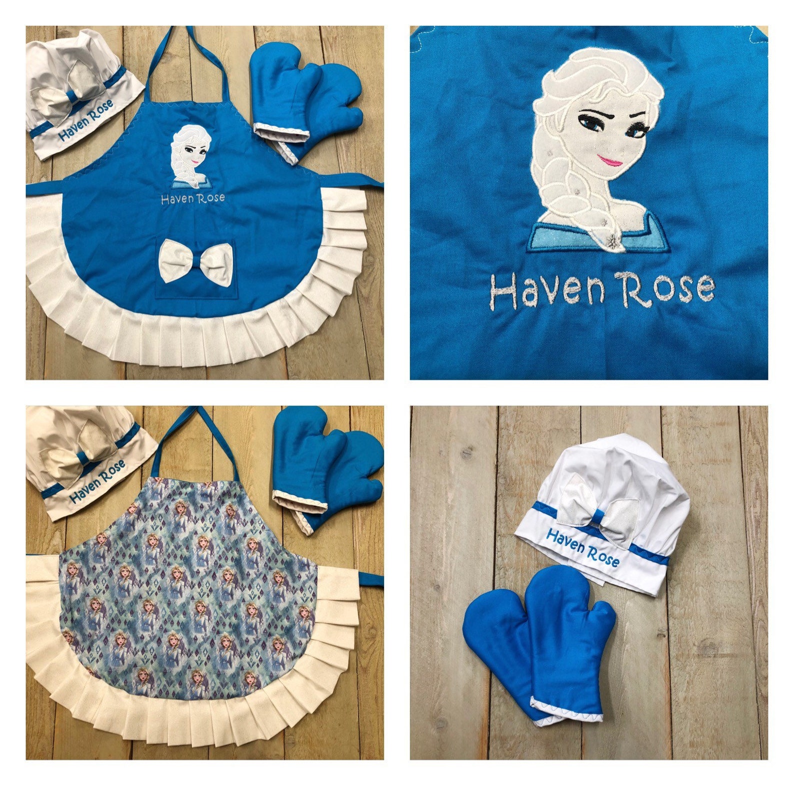 Frozen Elsa Apron Child Apron Personalized Apron Gloved Oven | Etsy