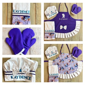 Frozen Elsa Apron Child Apron Personalized Apron Gloved Oven Mitt Made ...