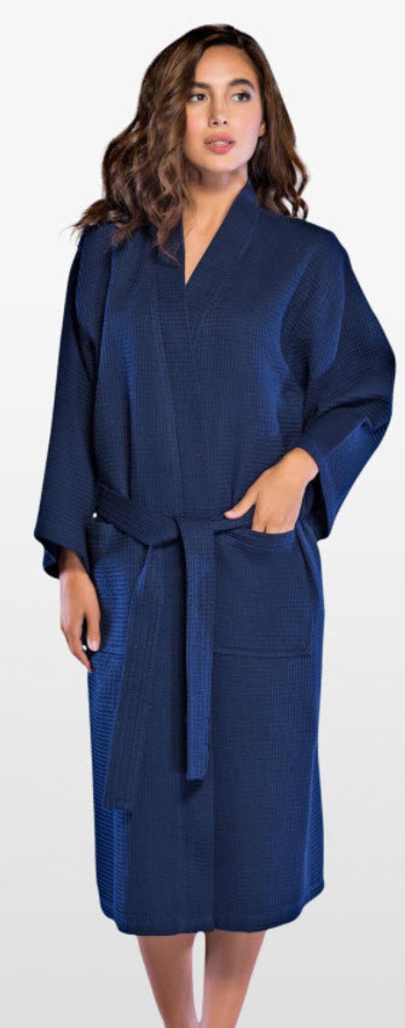 Personalized Spa Robes SHORT Waffle Weave Robes Bridal Party - Etsy