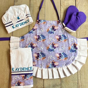 Frozen Elsa Apron Child Apron Personalized Apron Gloved Oven Mitt Made ...