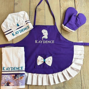 Frozen Elsa Apron Child Apron Personalized Apron Gloved Oven Mitt Made ...