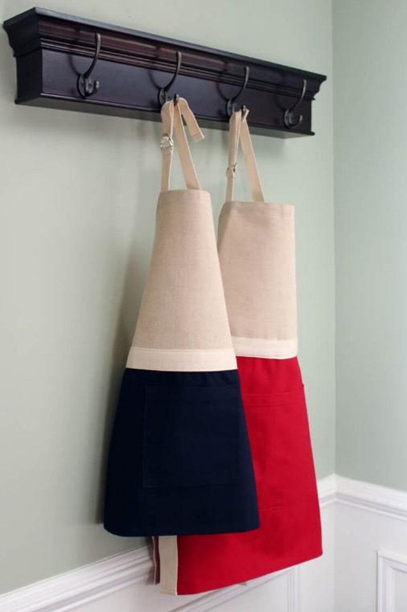 Custom Embroidered monogram aprons for adults and kids mommy | Etsy