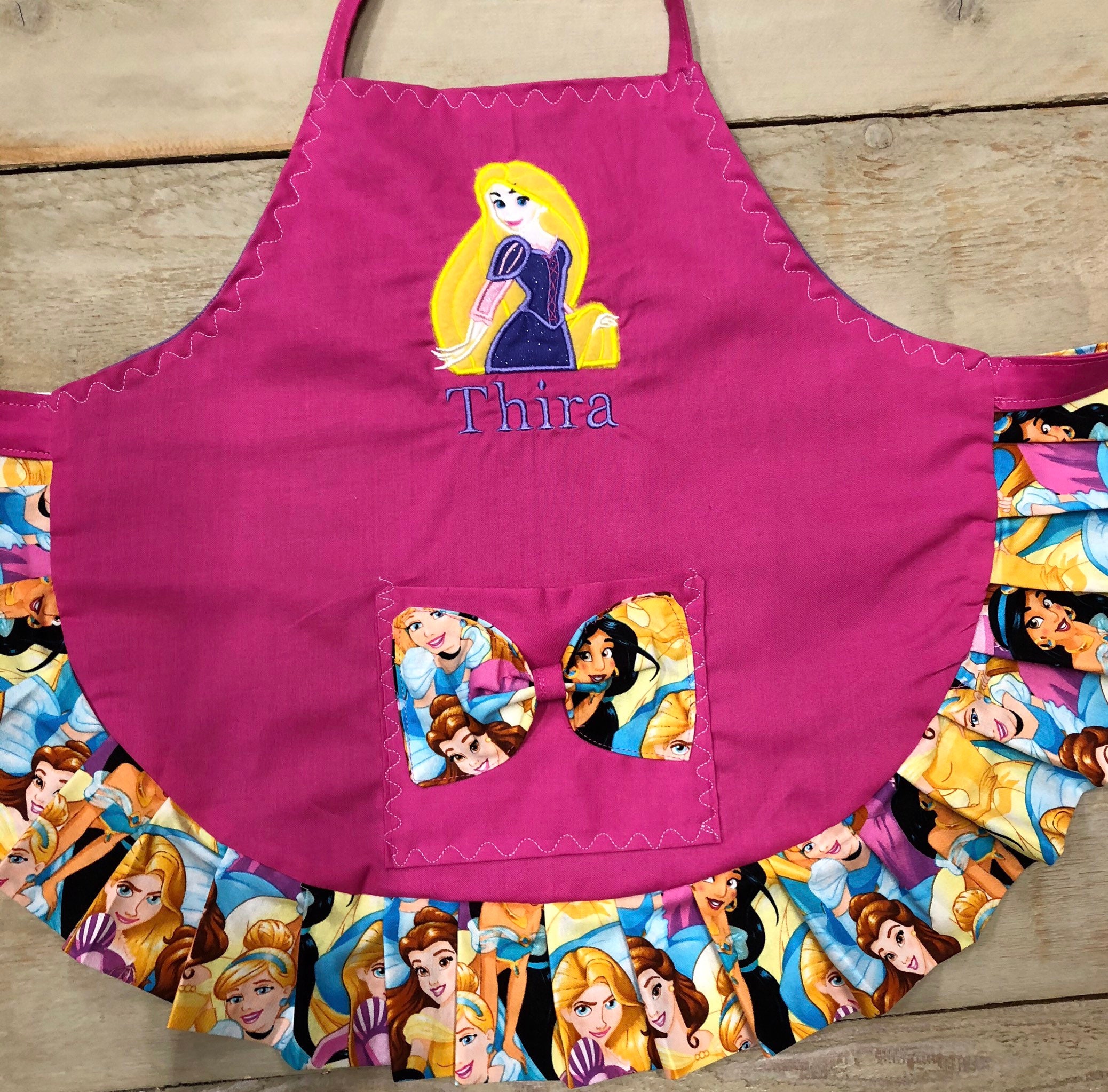 Rapunzel Embroidered Apron: Personalized Kids Apron, Chef Hat & Mitt ...