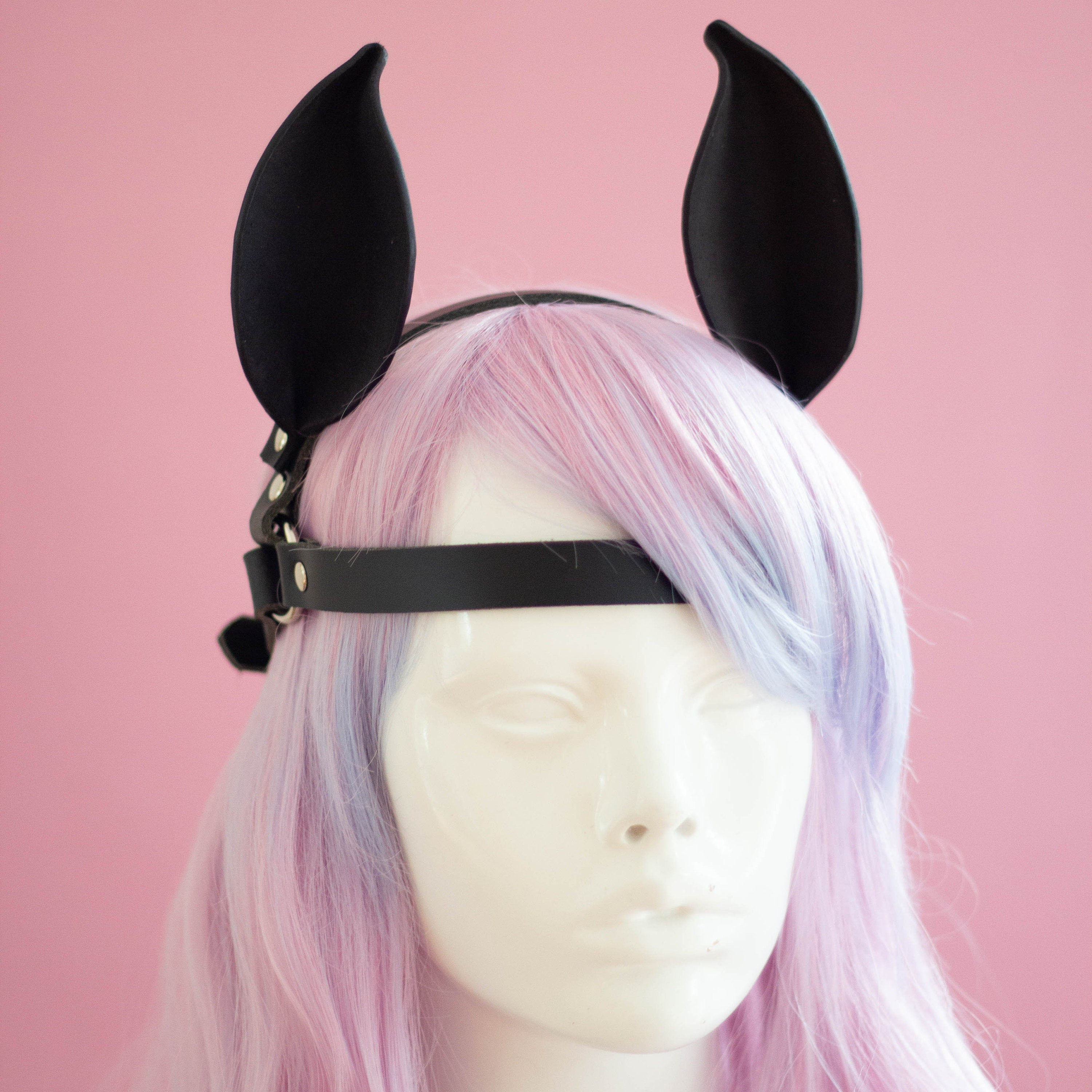 Pony Play Ears Head Harness With Mouldable Pony Ears BDSM - Etsy UK
