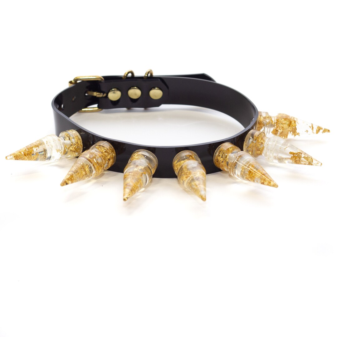 SAMPLE SALE - 13-16'' Black & Gold Leaf Resin Giant Spikes - Etsy