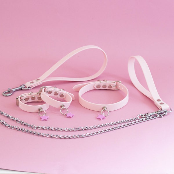 Pink Bondage Collar - Etsy