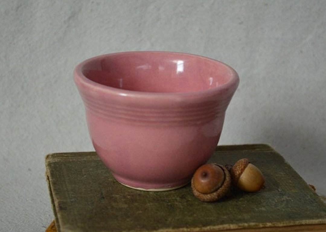 Vintage Pottery Cup, Vintage Pink Custard Cup, Collectible Pottery ...