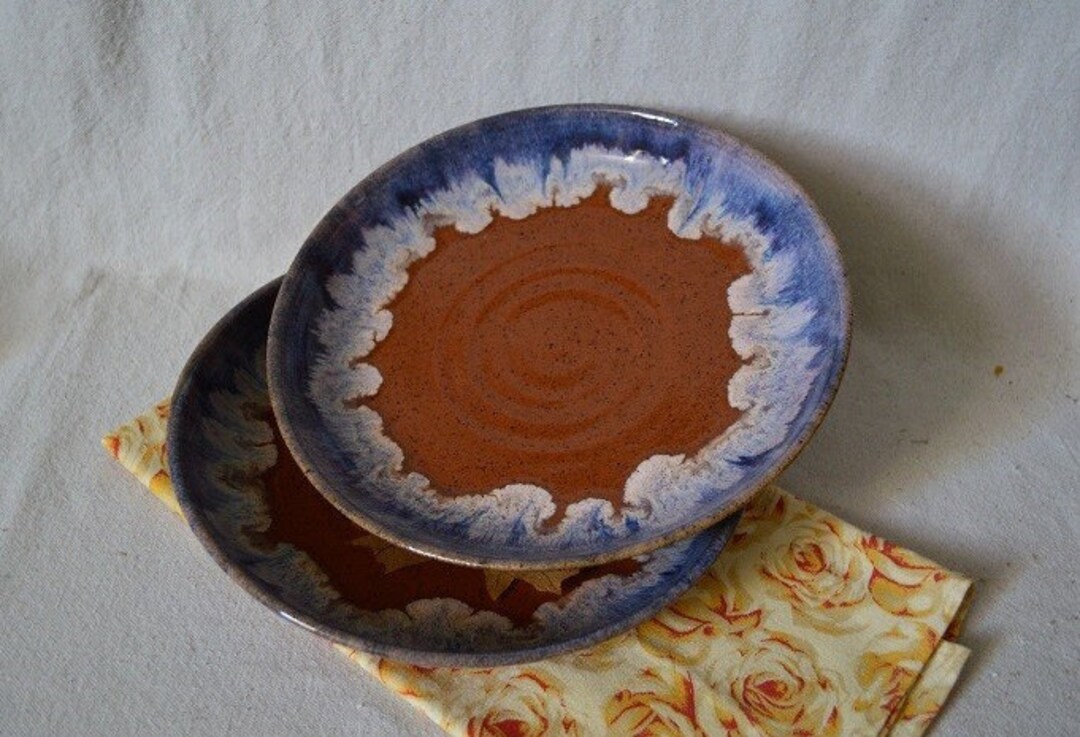 Handmade Dinner Plates, Large Pasta Dish Set, Ceramic Pasta Bowls ...