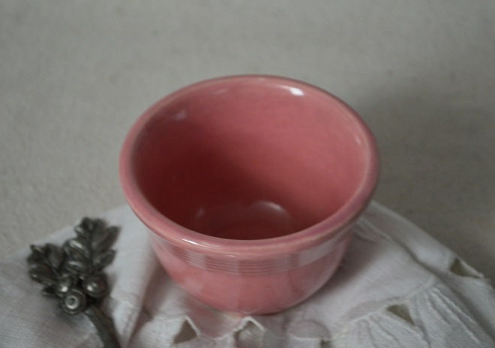 Vintage Pottery Cup Vintage Pink Custard Cup Collectible - Etsy