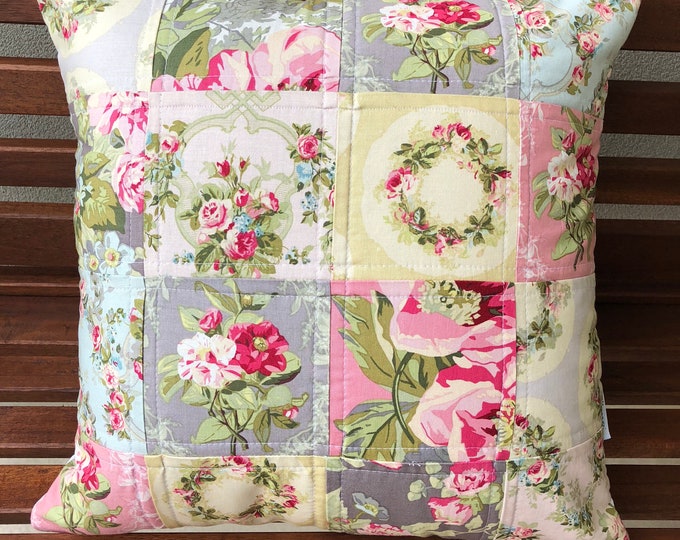 Made to Order_patchwork Pillow Cover, Shabby Chic Pillow Cover, Quilted ...