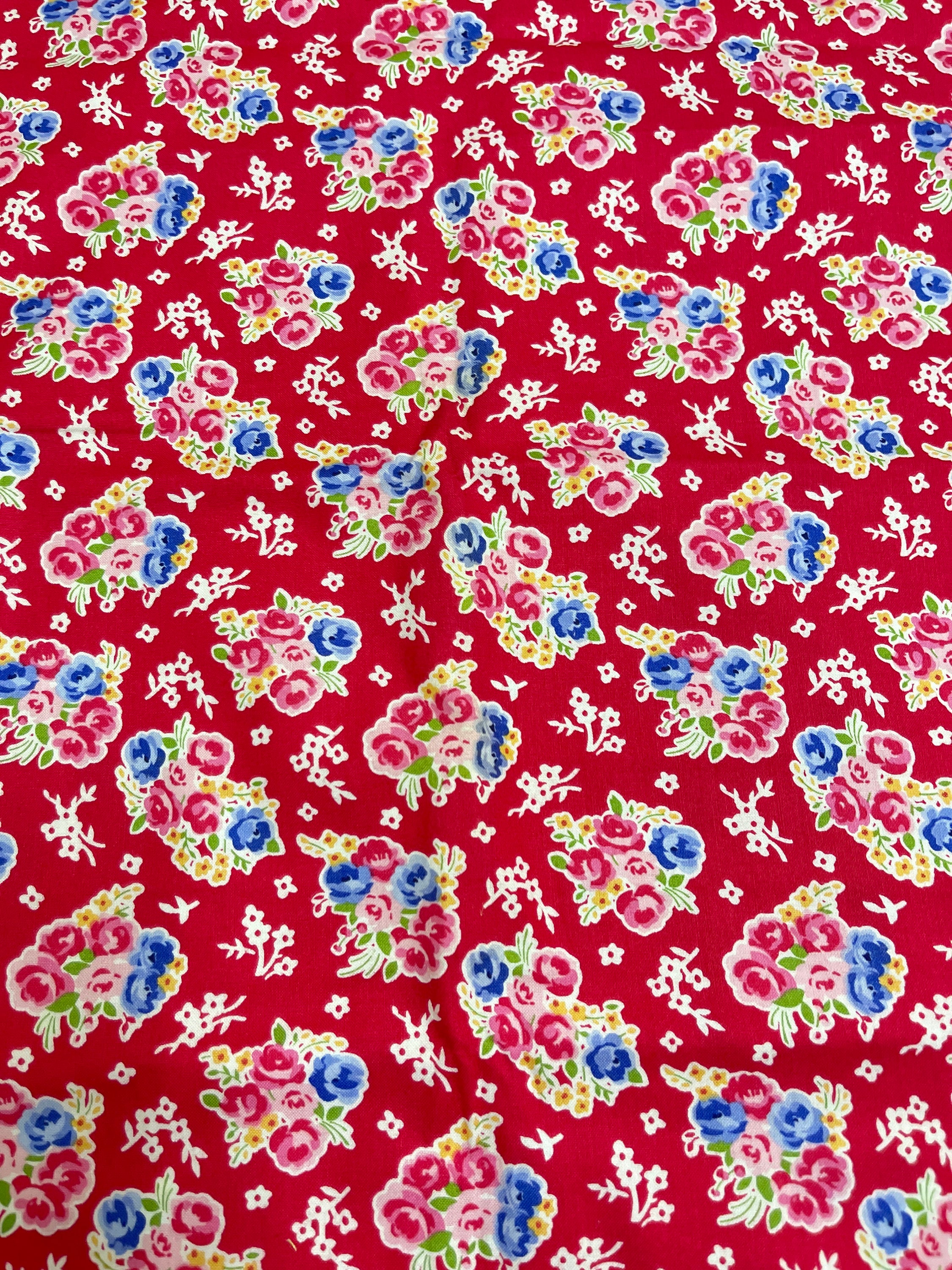 Pam Kitty Bouquet by Holly Holderman for Lake House Fabrics, LH 11003 ...