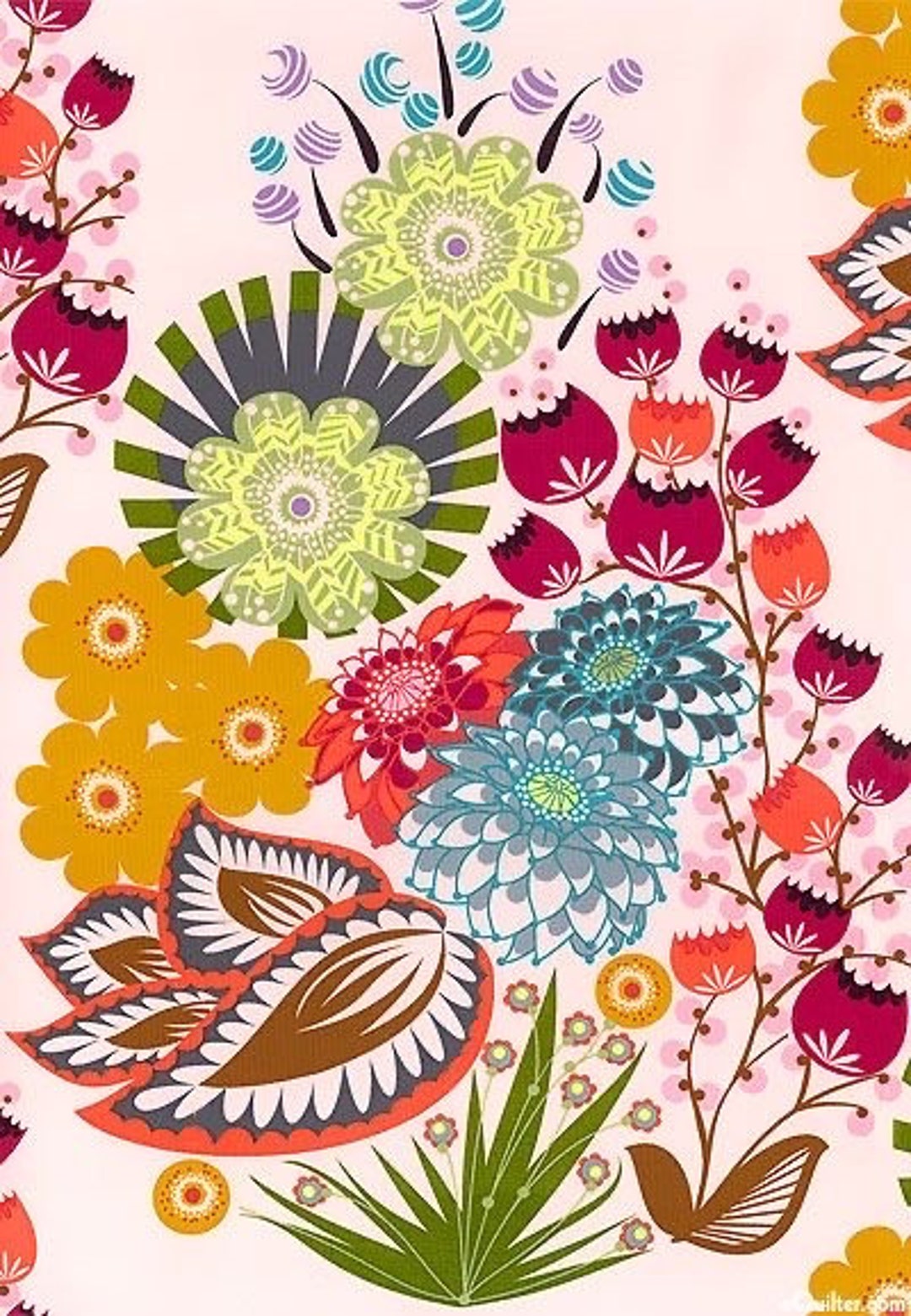 Anna Maria Horner Lou Lou Thi Summer Totem in Grapefruit AH37 OOP VHTF ...