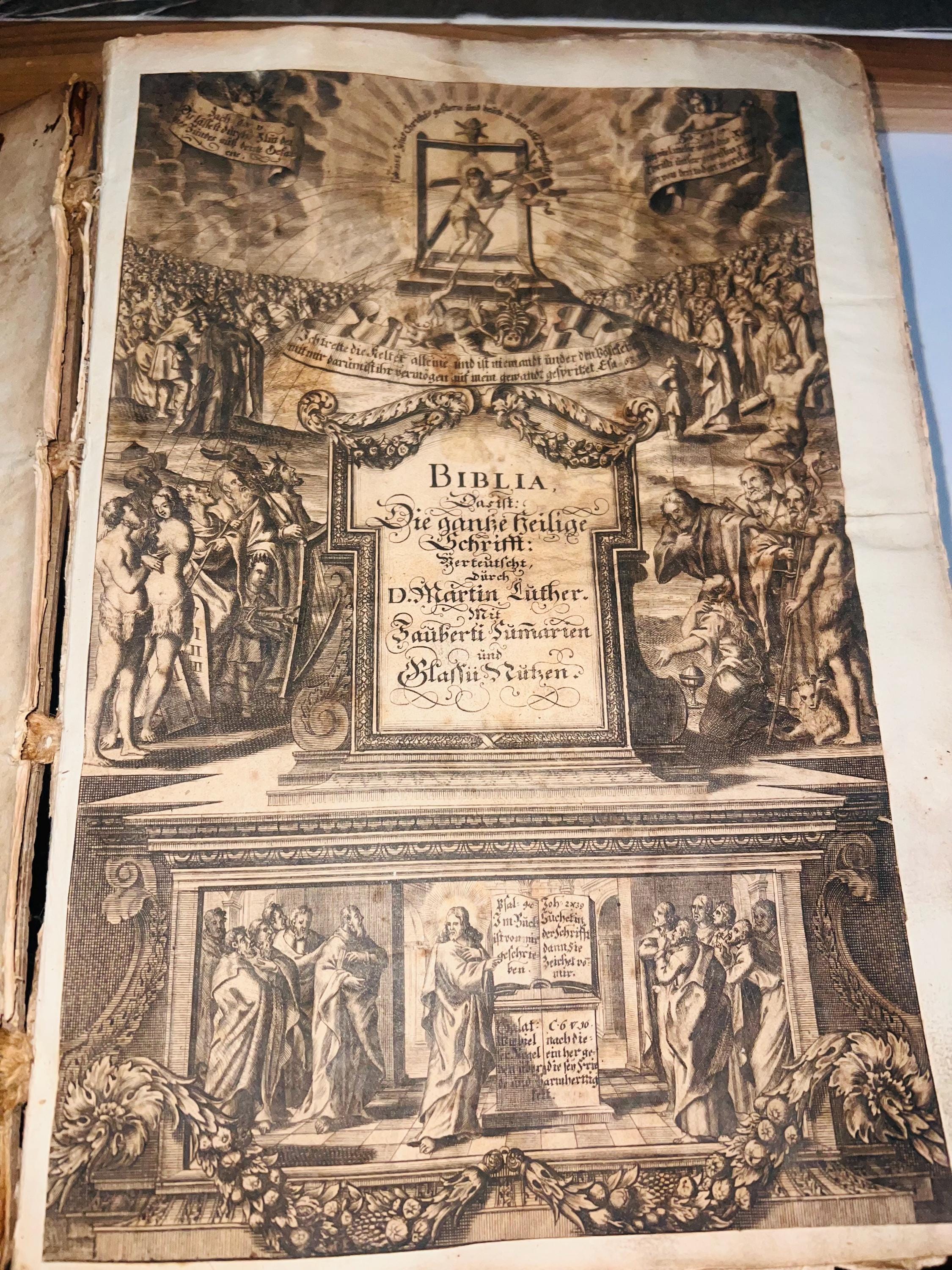 Antique Bible 1700s German Martin Luther Bible 1706 - Etsy
