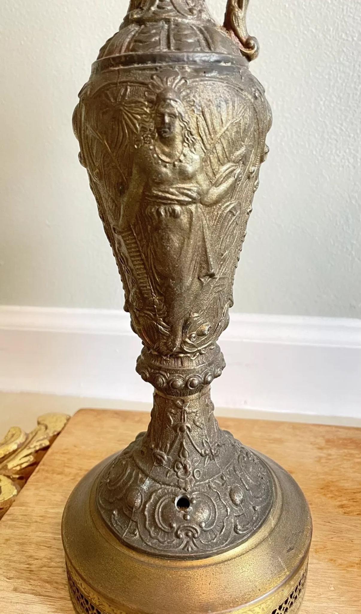 Vintage Set of 2 Lamp Stands. Rare Find From 1900’s Ewer Design With ...