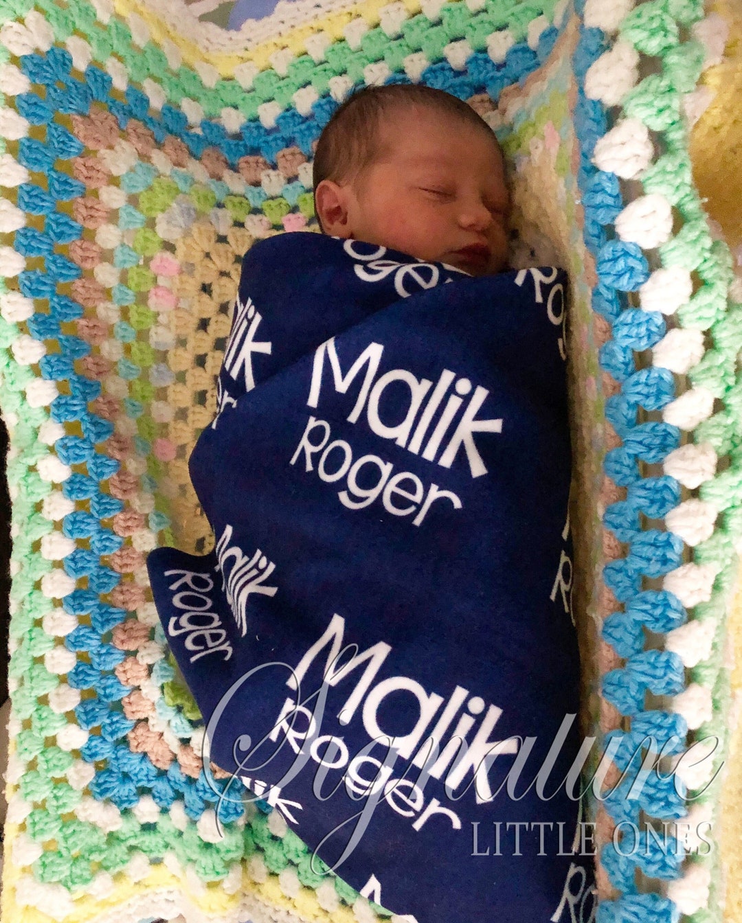 Personalized Baby Blanket, Personalized Hat, Name Blanket, Swaddle ...