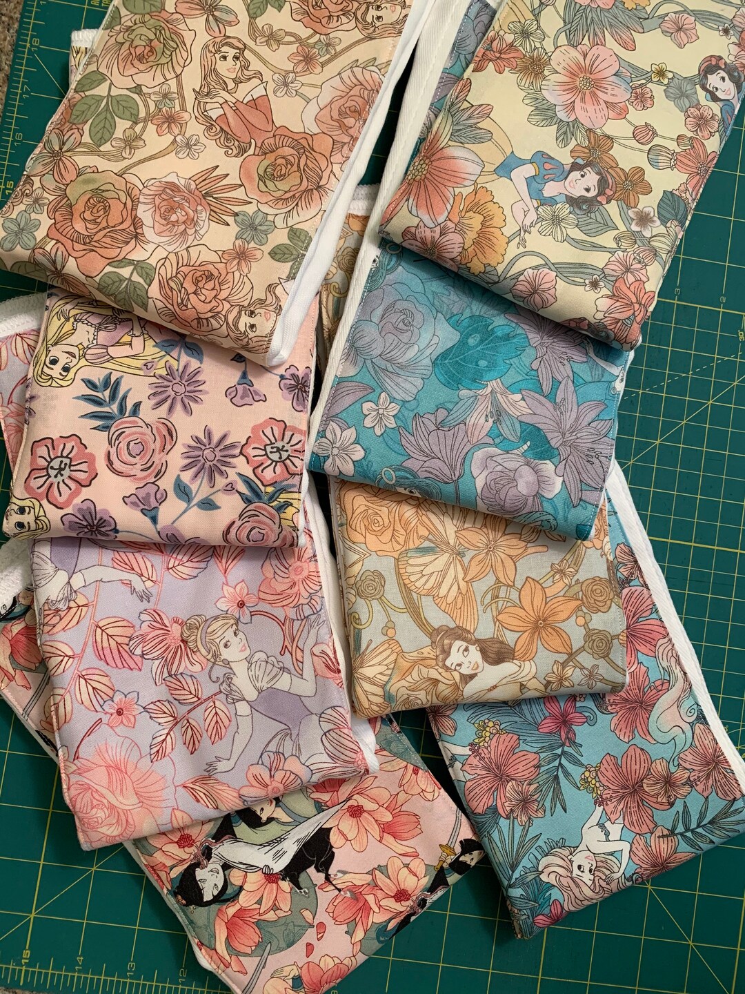 Burp Cloths Disney Princess Ariel Snow White Aurora - Etsy