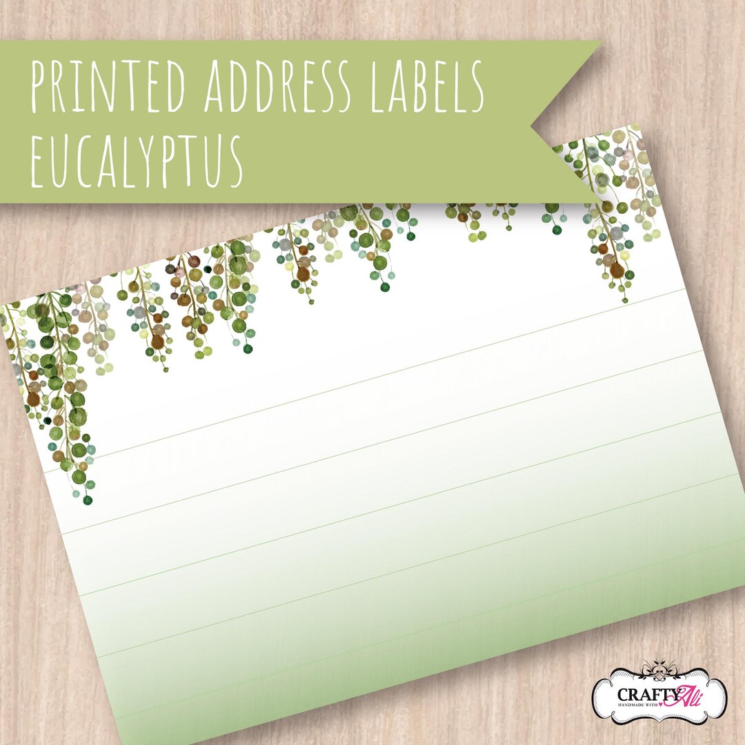 Eucalyptus Self Adhesive Address Labels, Blank Parcel Labels, Pack of ...