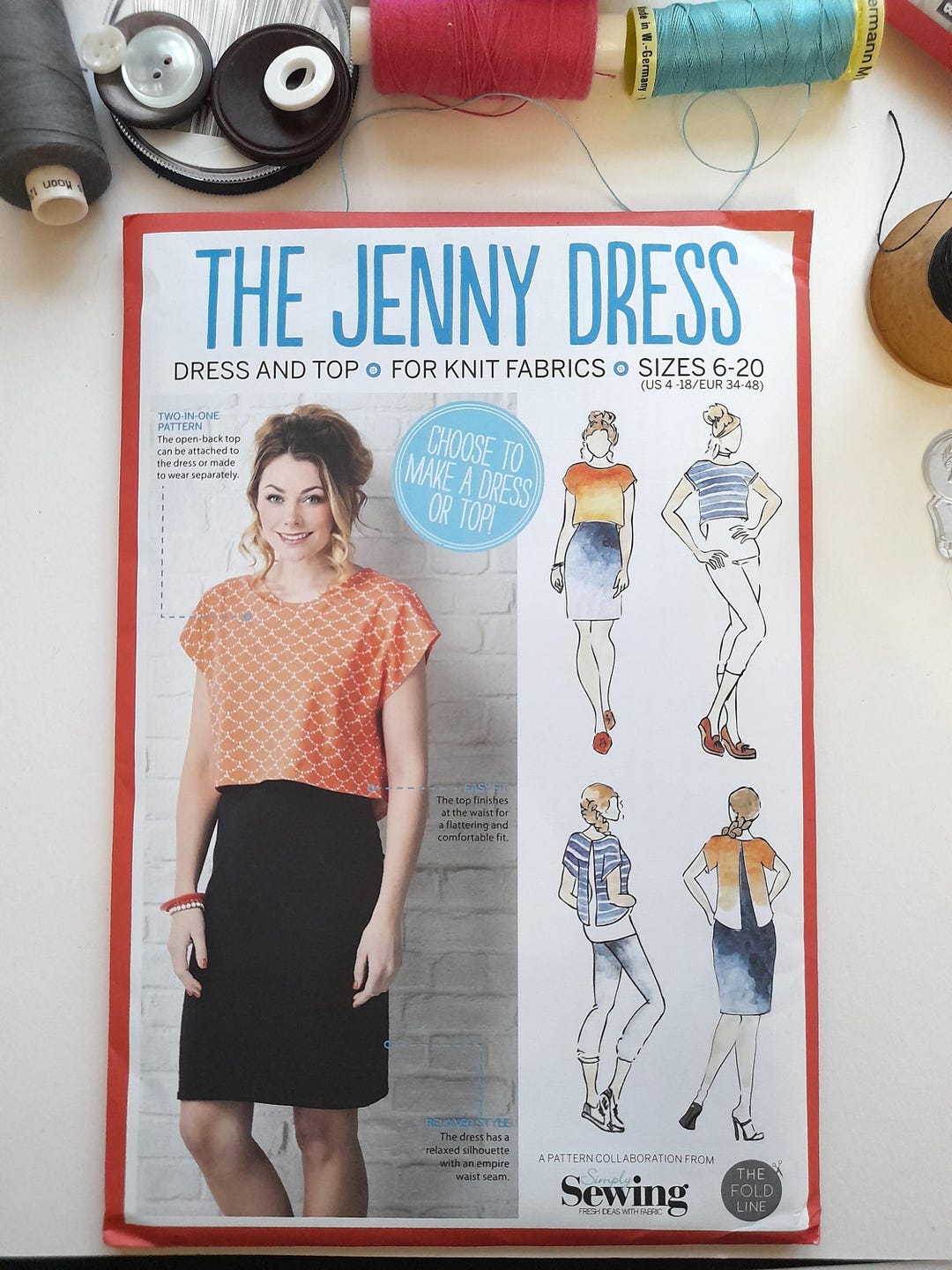 Dress and Top Sewing Pattern, Simply Sewing 'jenny Dress' Pattern ...