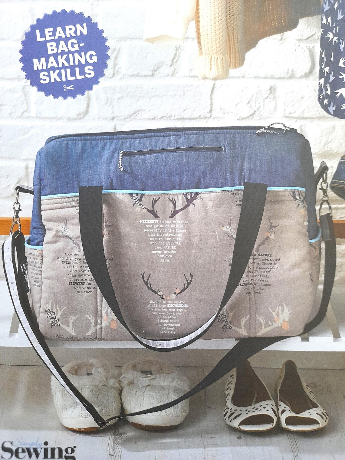 Overnight Bag Sewing Pattern, Simply Sewing Pattern, Tote Bag Sewing ...