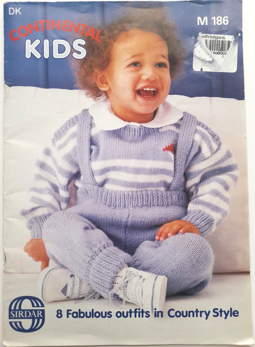 Sirdar Continental Kids Knitting Pattern Booklet No. M186, 8 Complete ...