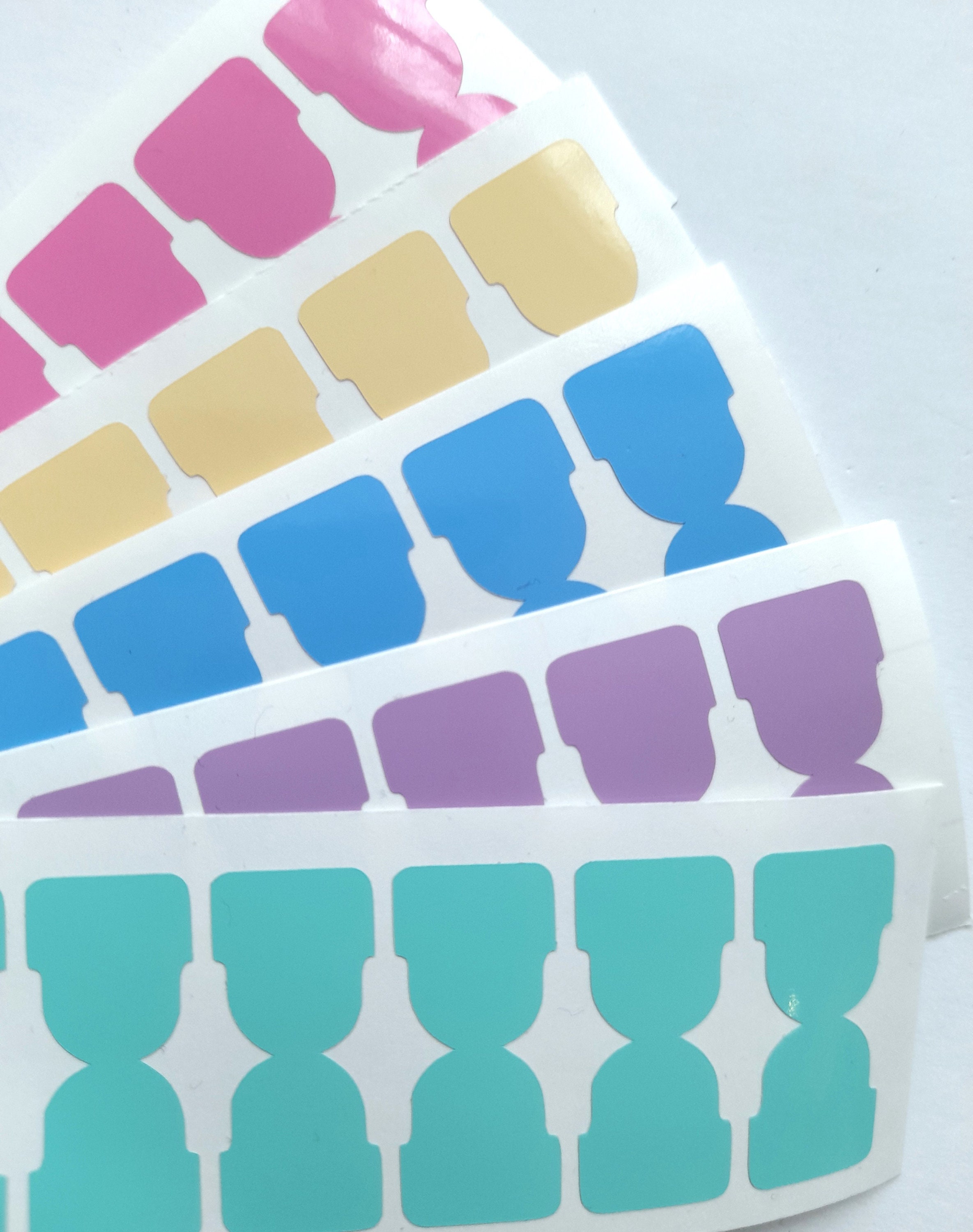 Self Adhesive Planner Tabs in Soft Pastel Colours, Tiny Tabs, Choose ...