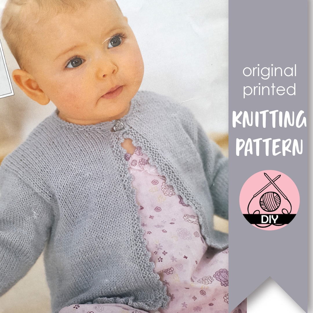 Cute Baby Cardigan Knitting Pattern, Pattern Number 1642, by Sirdar ...