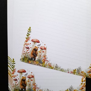 Toadstool Bear Printed Letter Writing Paper Set, Notepaper Set ...