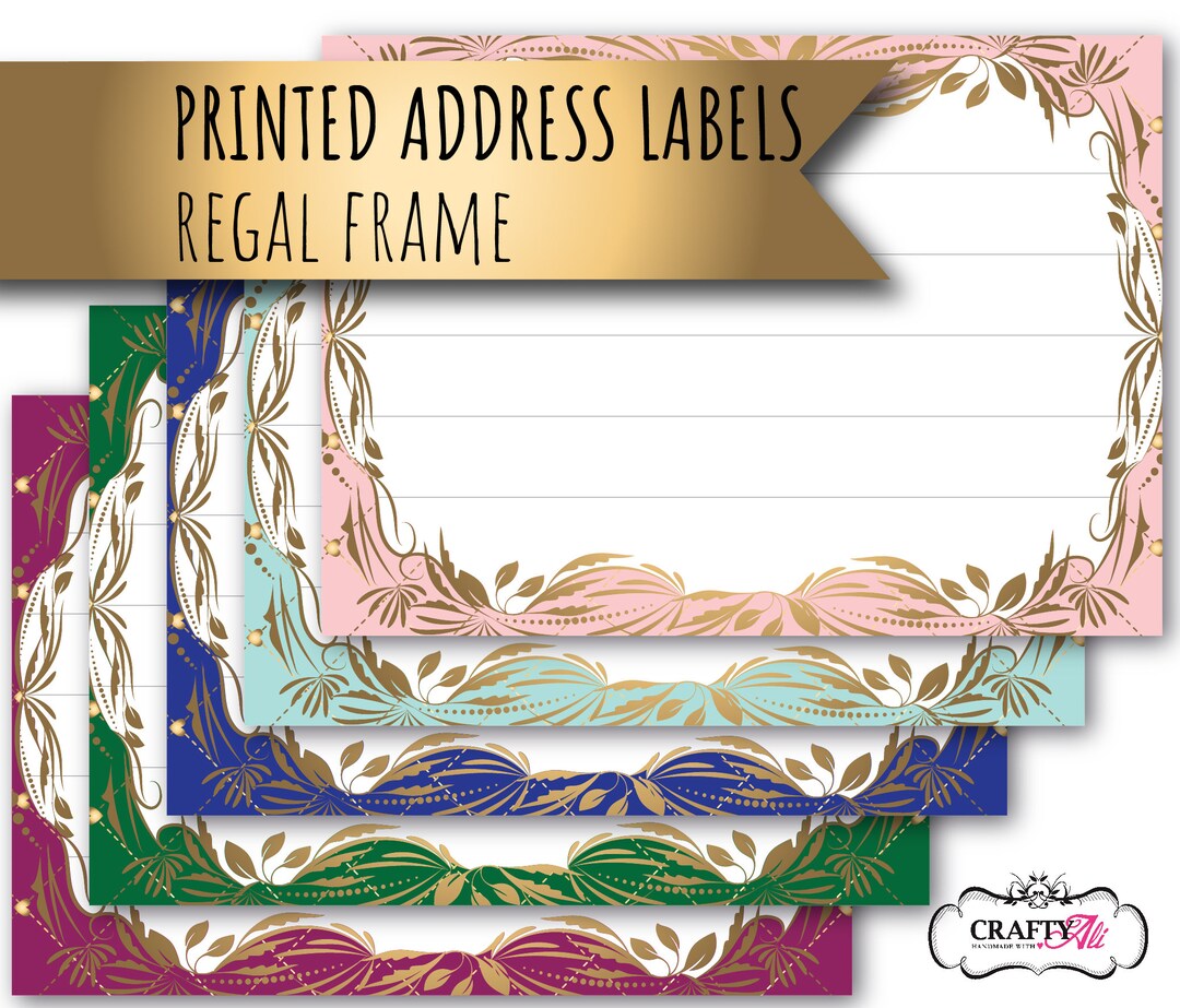 Address Labels With a Regal Frame Design, Self-adhesive Blank Parcel ...