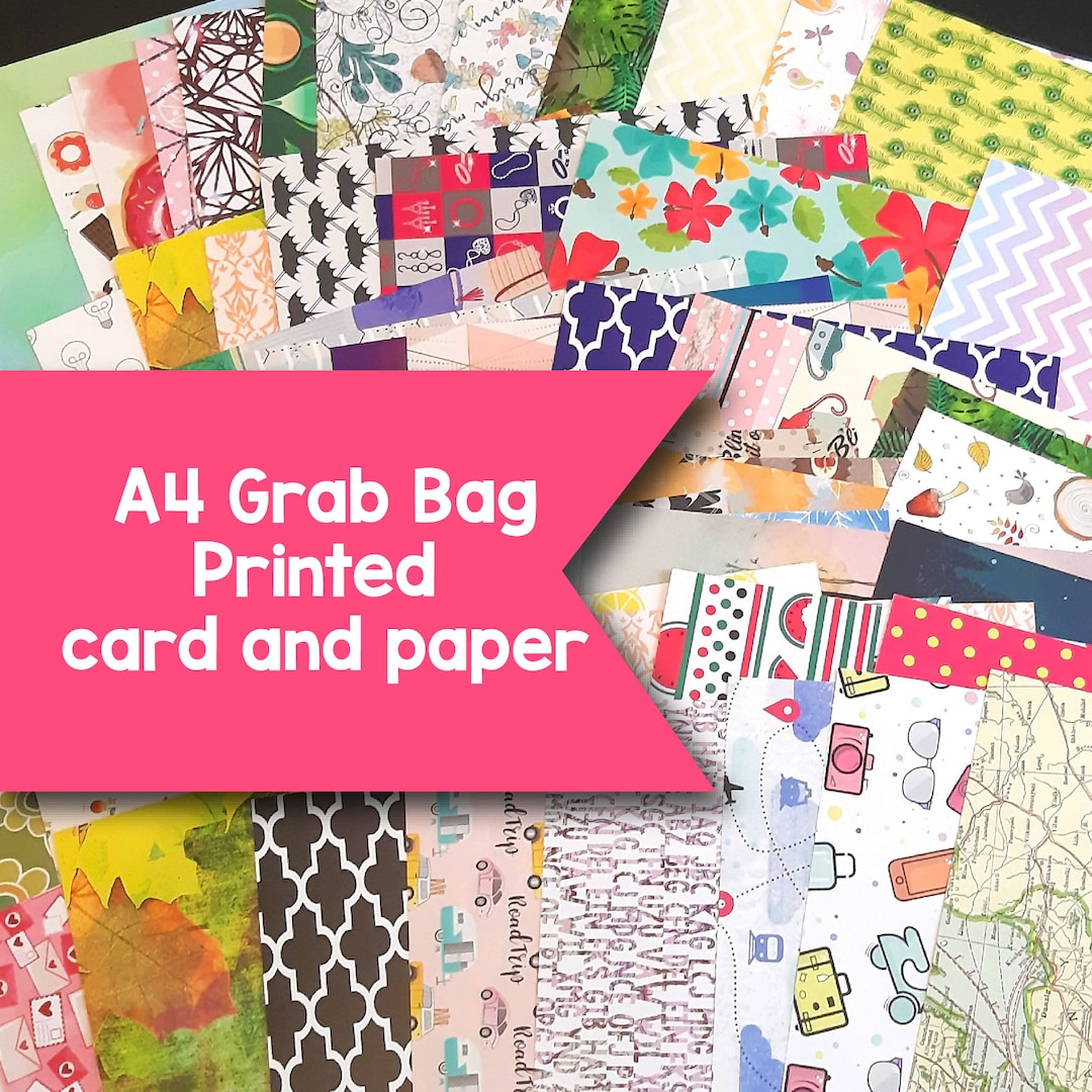 A4 GRAB BAG Printed Patterned Card and Paper, Beautiful Background ...
