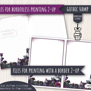 PRINTABLE Letter Writing Notepaper, Gothic Vamp, Digital Notepaper ...