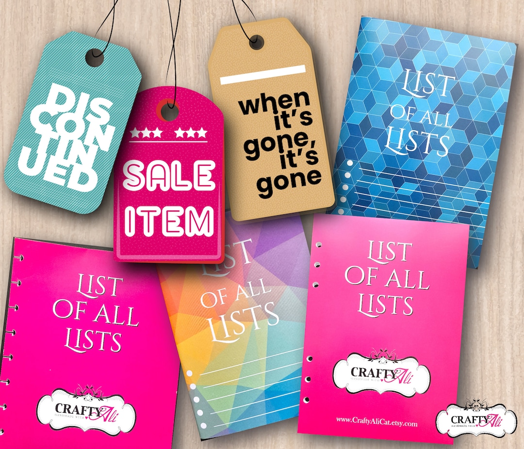 Printed Lists of All Lists - a Fun List Making Item for Planners ...