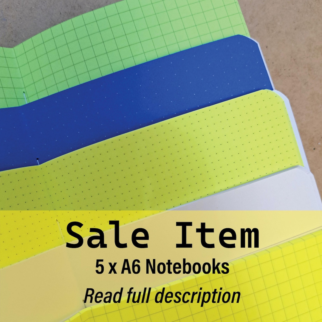5 X A6 Sized Notebooks, Traveller's Notebook Refills, Planner Booklets ...