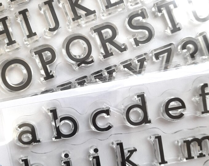 Alphabet Silicone Stamps Set, Upper and Lower Case, Clear Rubber Stamp ...
