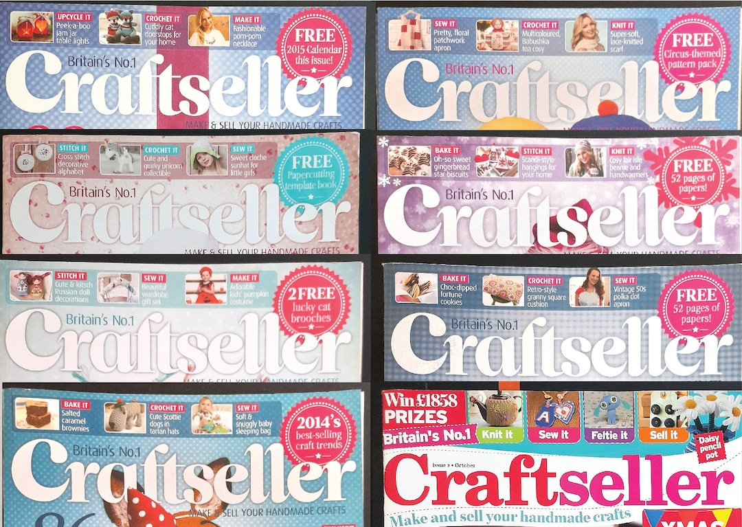 Craft Seller Magazine, Back Issues From 2014-15, Choice of Editions ...