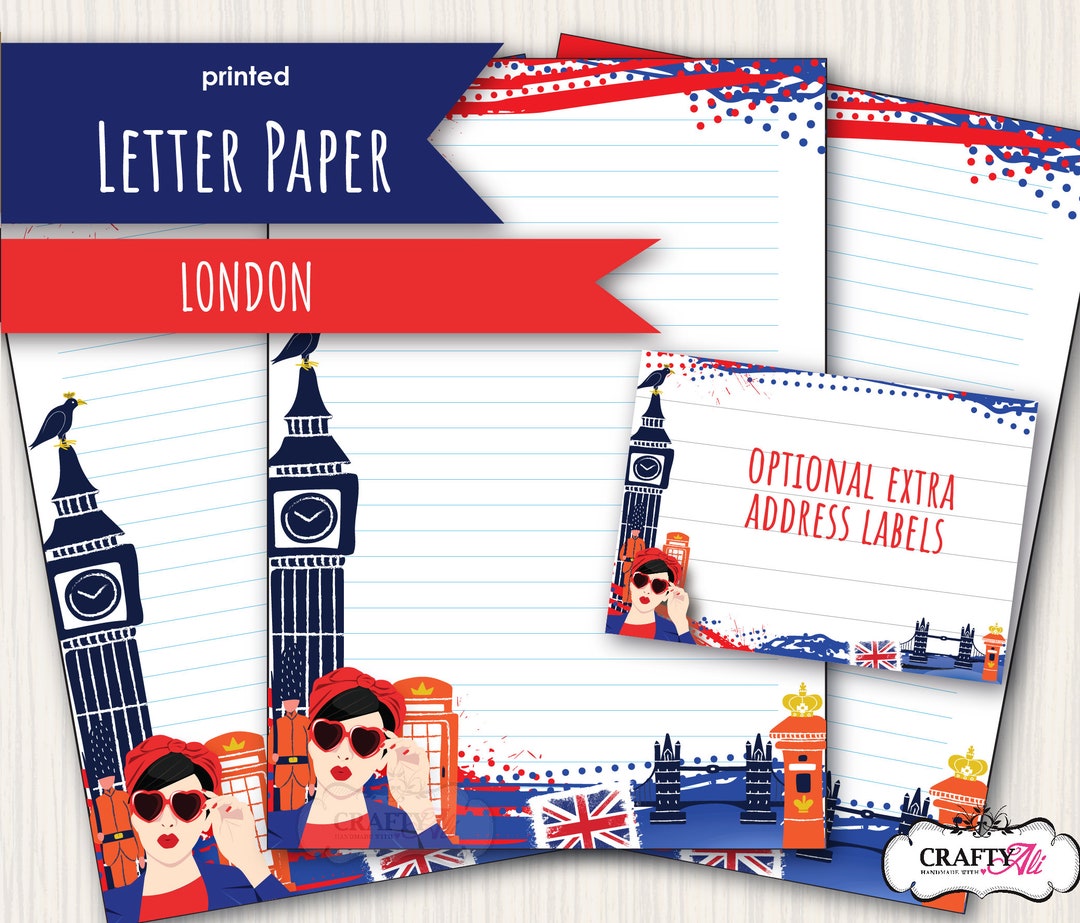 London Letter Writing Paper, Notepaper Set, British Stationery ...