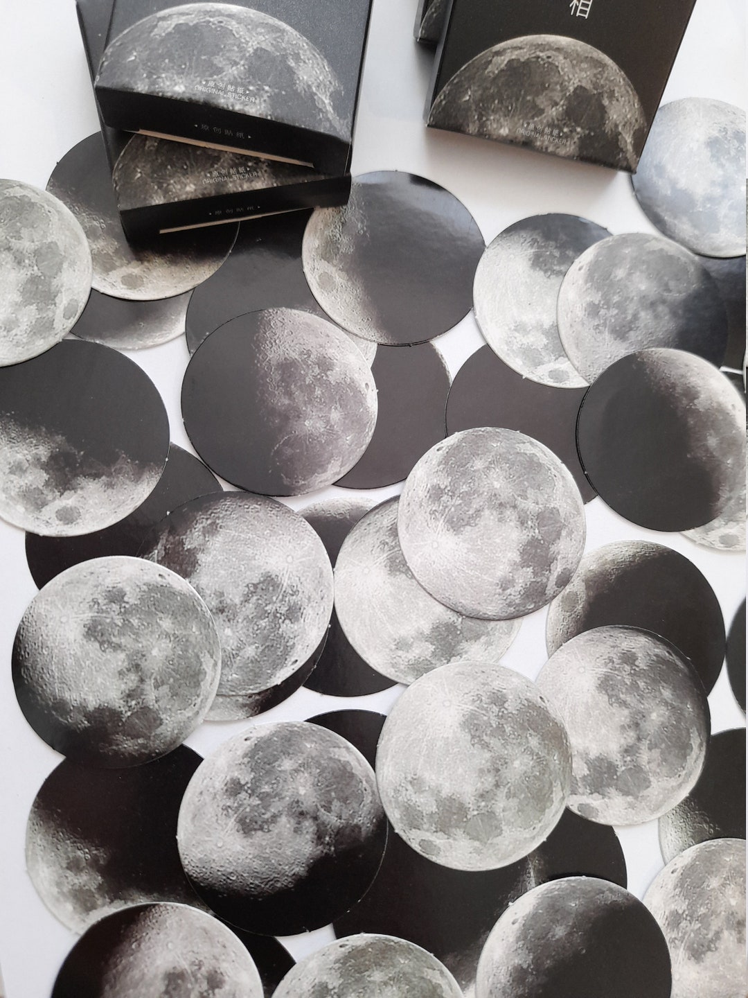 Moon Phase Eclipse Stickers / Night Sky Stickers / Lunar Stickers ...
