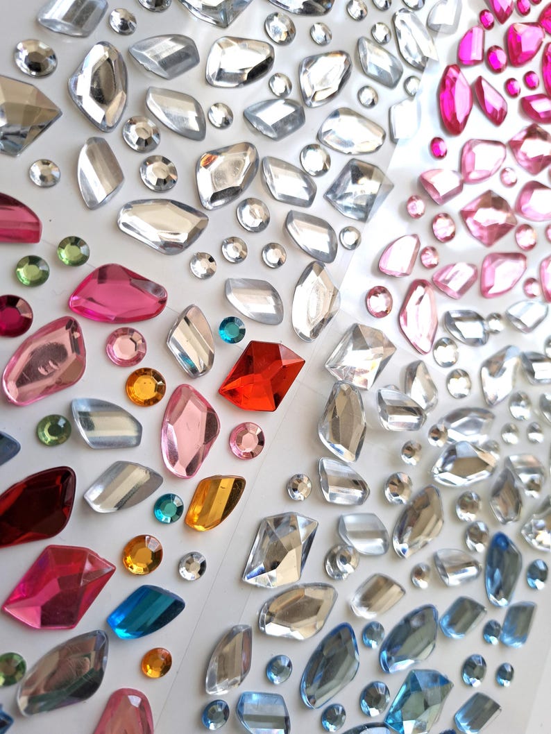 Jewel Pebble Stickers in Pretty Colours, Gem Stickers, Rhinestone ...
