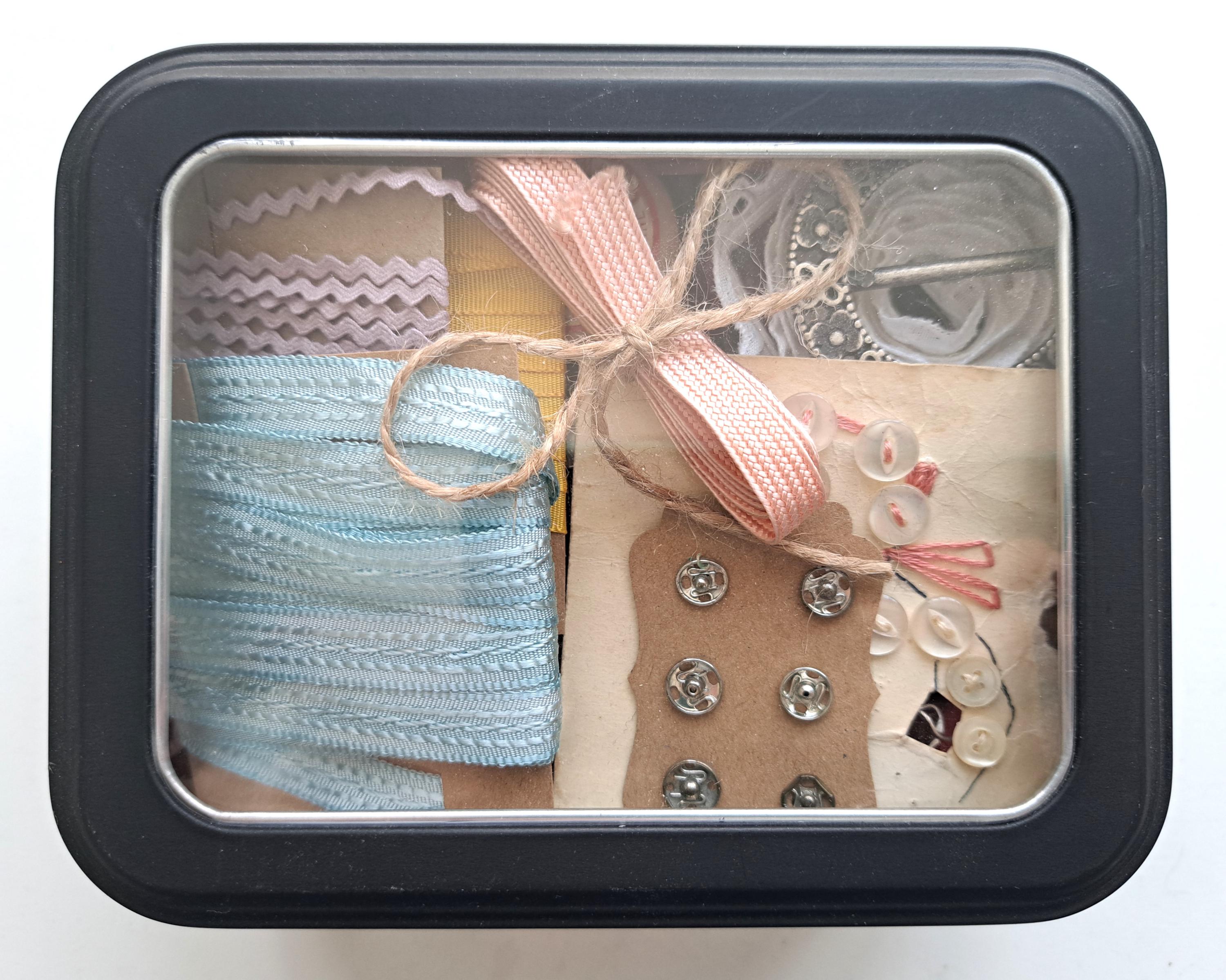 Vintage Sewing Kit With Lovely Haberdashery Items, Neatly Stored in a ...