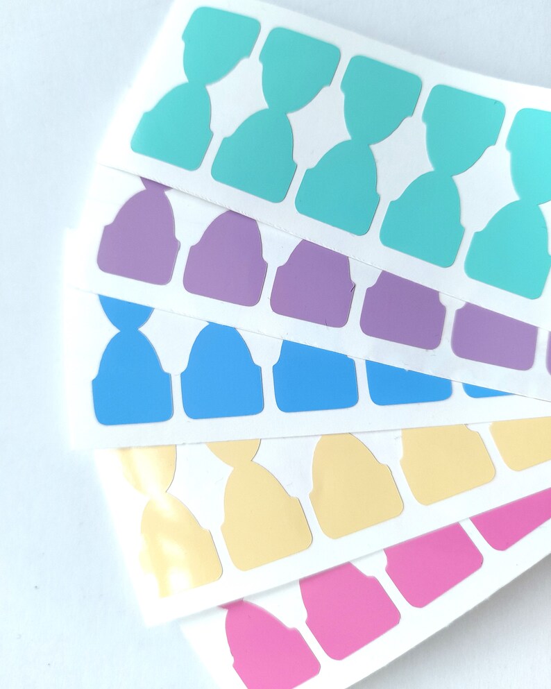 Self Adhesive Planner Tabs in Soft Pastel Colours, Tiny Tabs, Choose ...