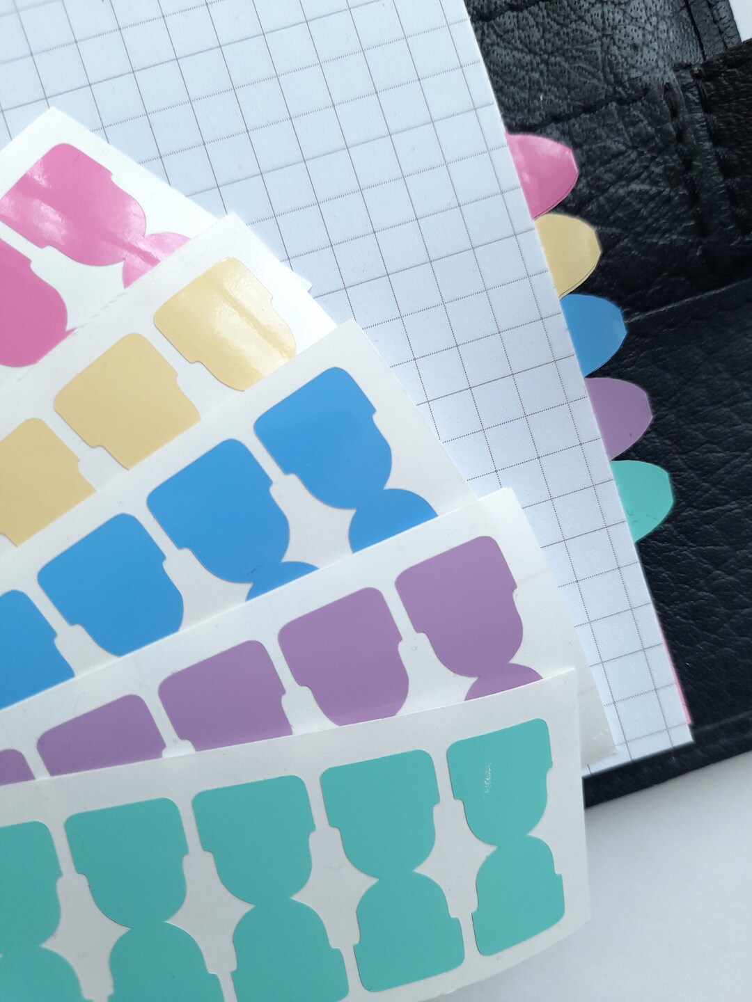 Self Adhesive Planner Tabs in Soft Pastel Colours, Tiny Tabs, Choose ...