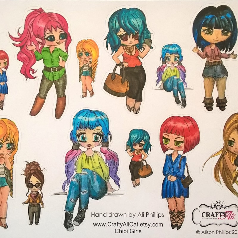 Hand Drawn Stickers - Etsy