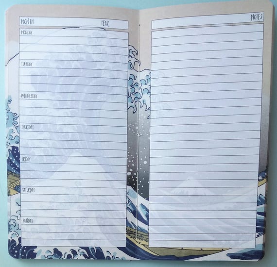 2 x Undated Diary paper insert booklets for Traveler's