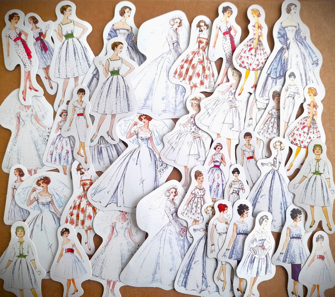 Fashion Model Stickers, Wedding Stickers, Bridal Stickers / Card ...
