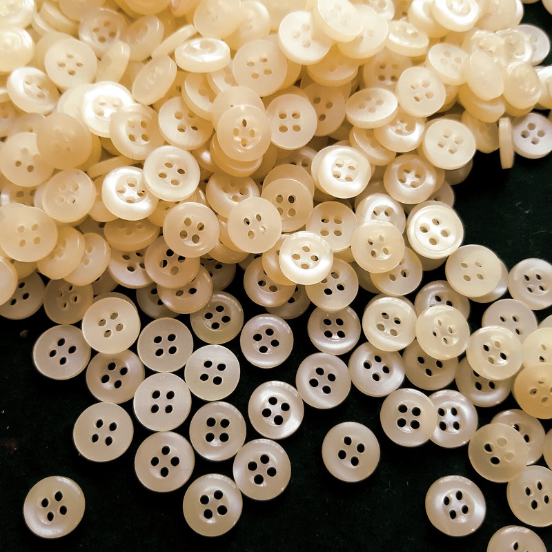 White Buttons - Etsy