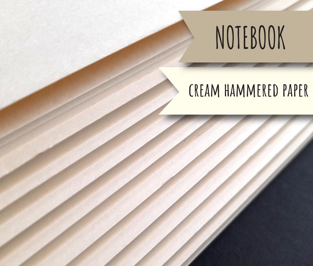 Notebook With Cream Hammered Paper and a Plain Cover, Traveller's ...