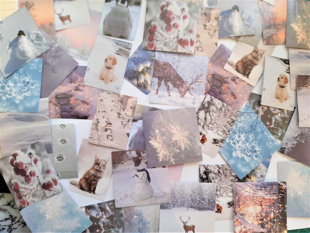 Winter Scenes Stickers Winter Stickers Snow Stickers Envelope Seals ...