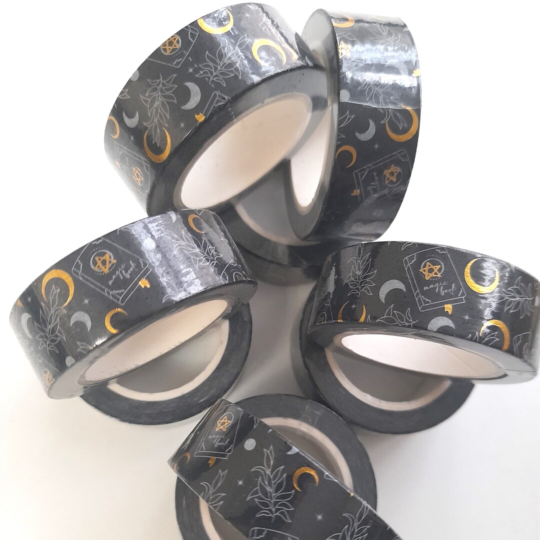 Mystical Witch Magic Potions Gold Foiled Washi Tape, Printed Masking ...